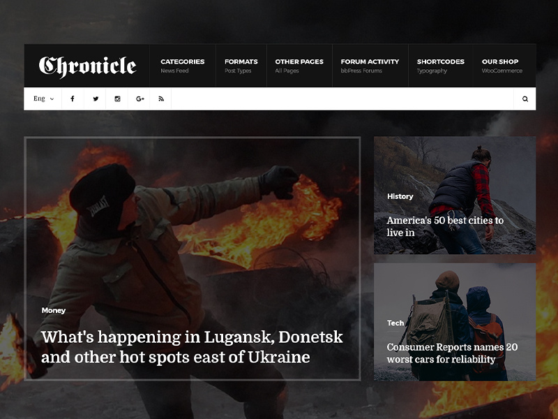 Chronicle - Premium News and Magazine PSD Template by Bohdan ...
