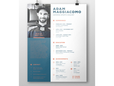 RESUME / for Adam by Rachel Lewandoski on Dribbble