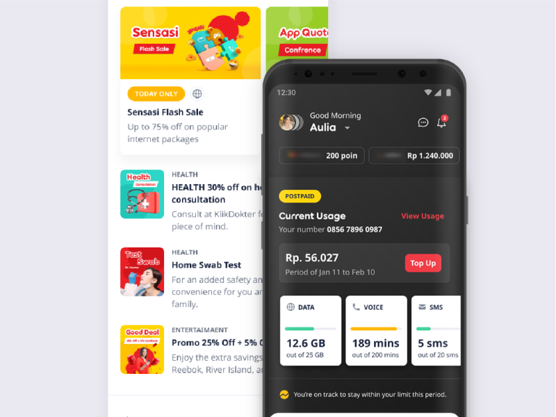 Internet and phone plan provider app by SixtyTwo on Dribbble