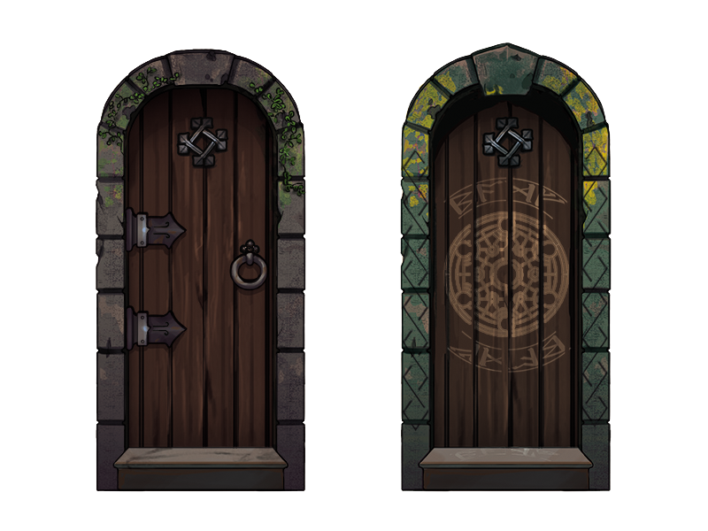 12 Realms: Dungeonland Door token by Collateral Damage Studios on Dribbble