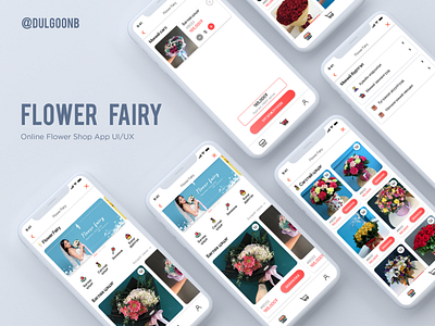 Online Flower Shop App UX/UI by Dulguunbayar Mungunzagas on Dribbble