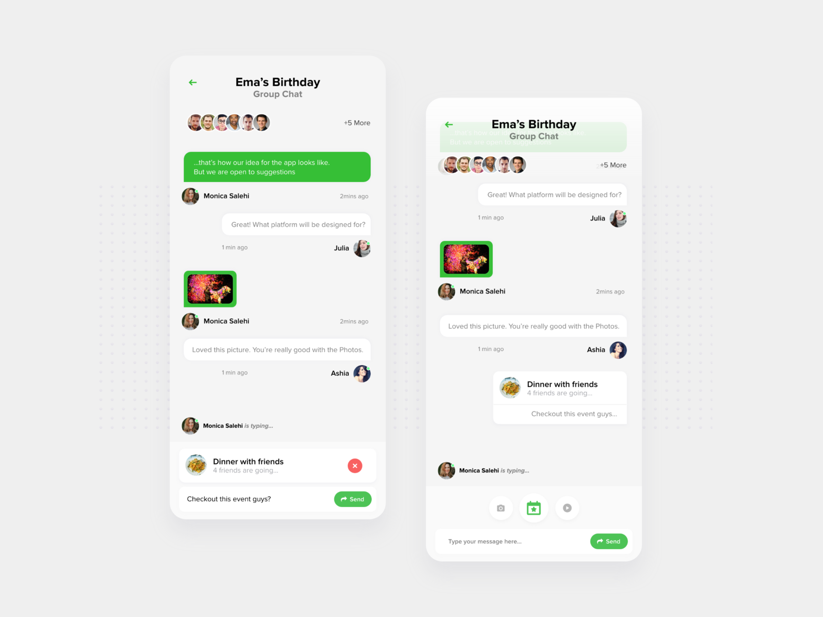 Sending the Event by uxkasim on Dribbble