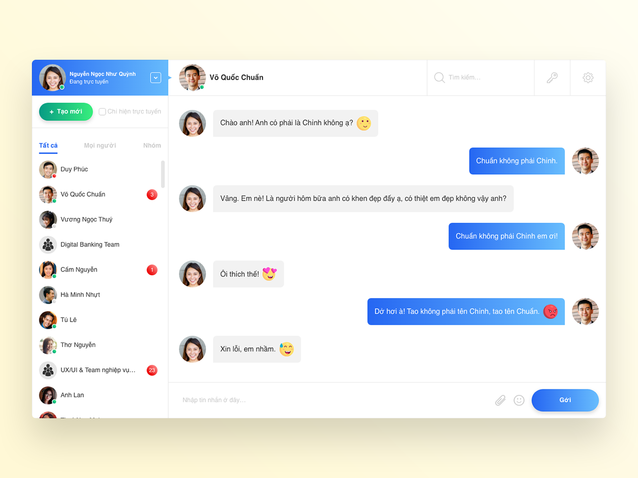 Simple Internal Chat - Web app by Van Vo on Dribbble