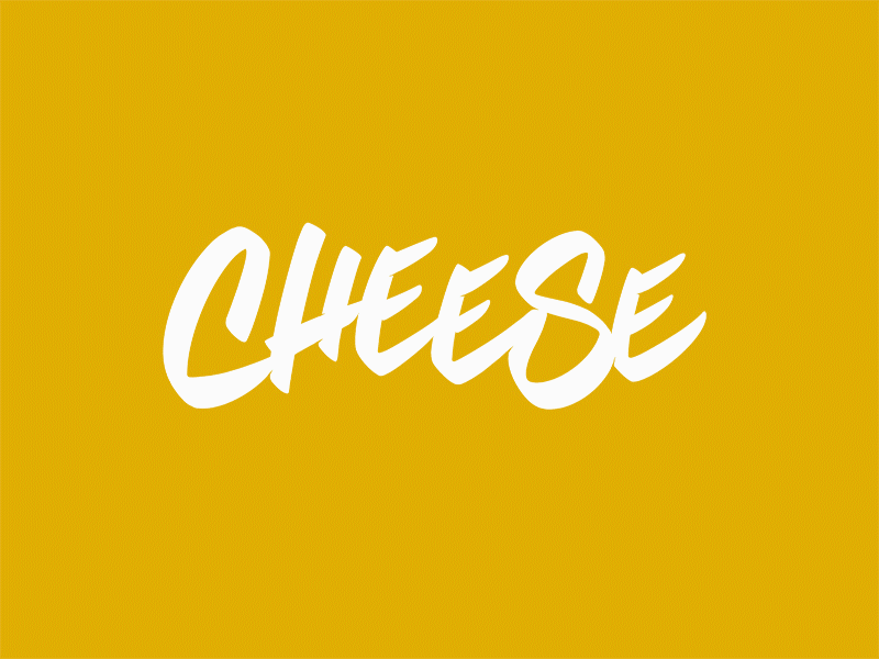 Cheese Lettering by Andy A on Dribbble