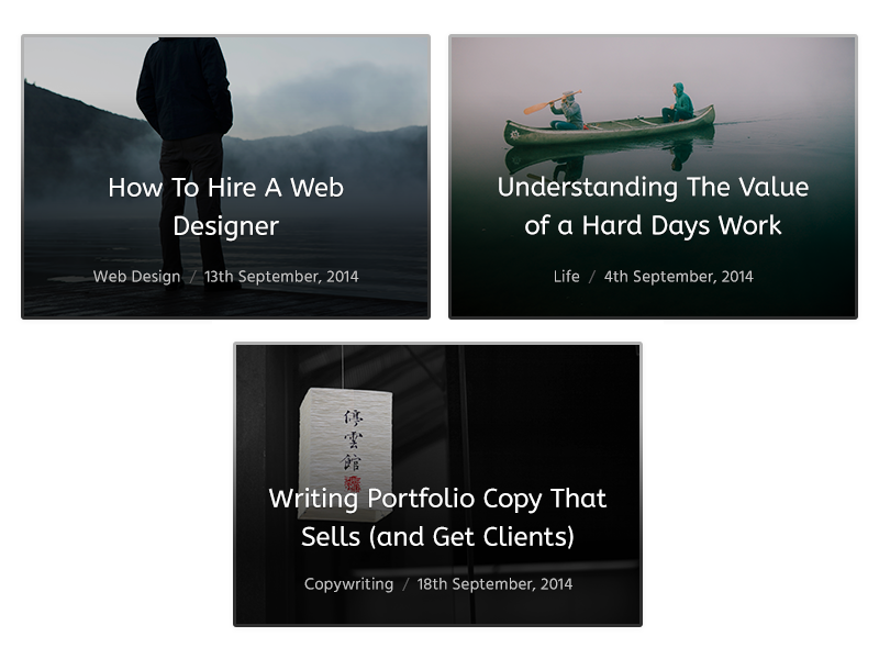 Blog Post Text Overlays by Seb Kay on Dribbble