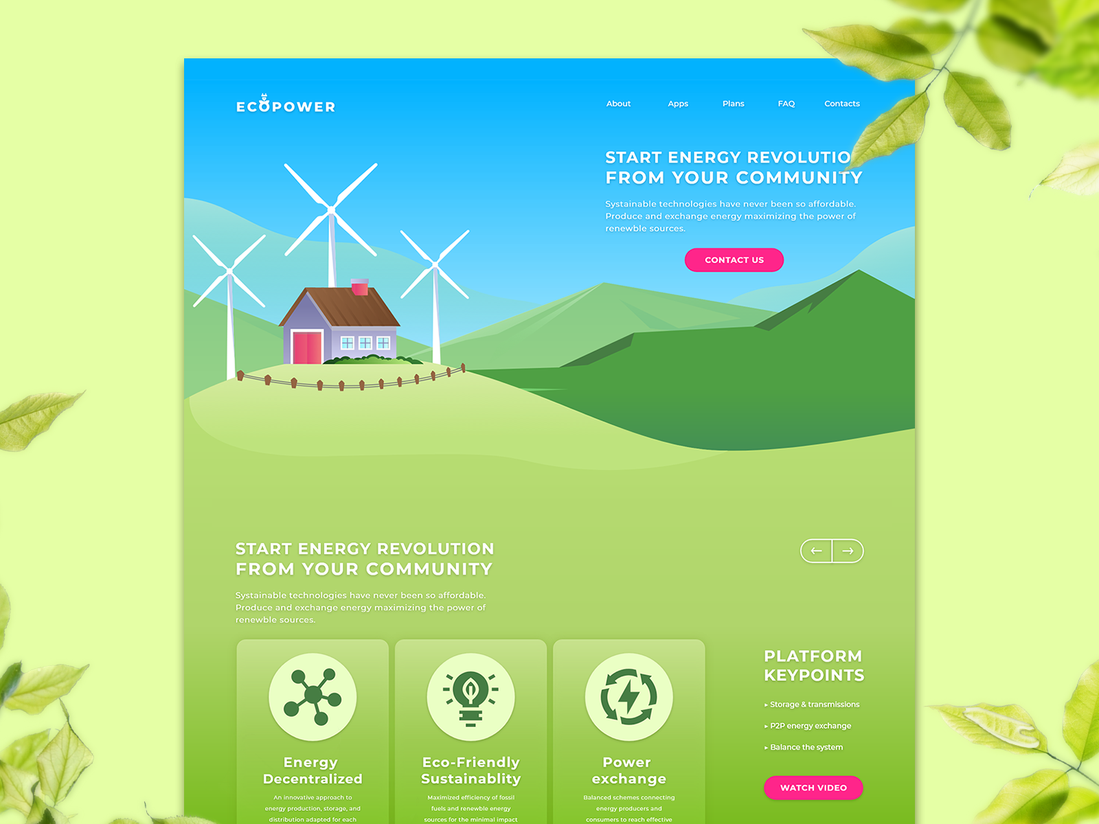 Dribbble - Daily UI 005 - Landing Page.png by Adam Bali
