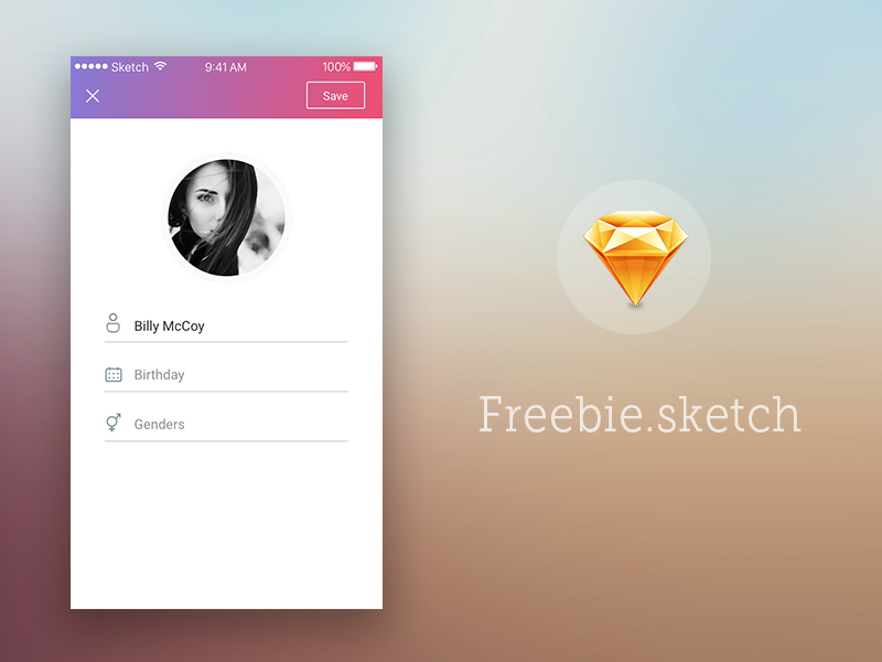 Profile Edit (Sketch File) by Riggs Alston on Dribbble