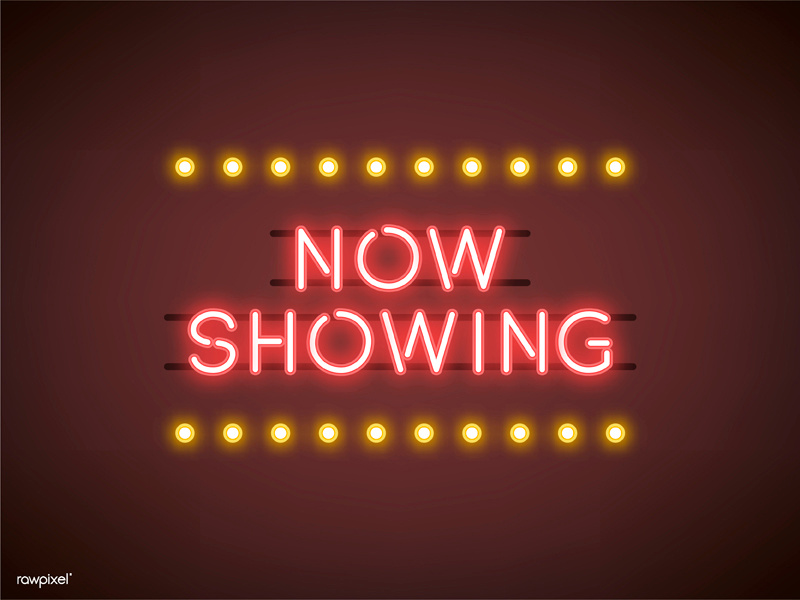 ' Now Showing ' Neon Sign by NingZk V. for rawpixel on Dribbble