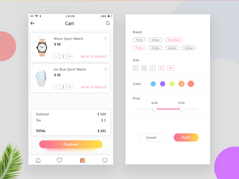 Checkout UI App by Aniruddh Nandwana on Dribbble