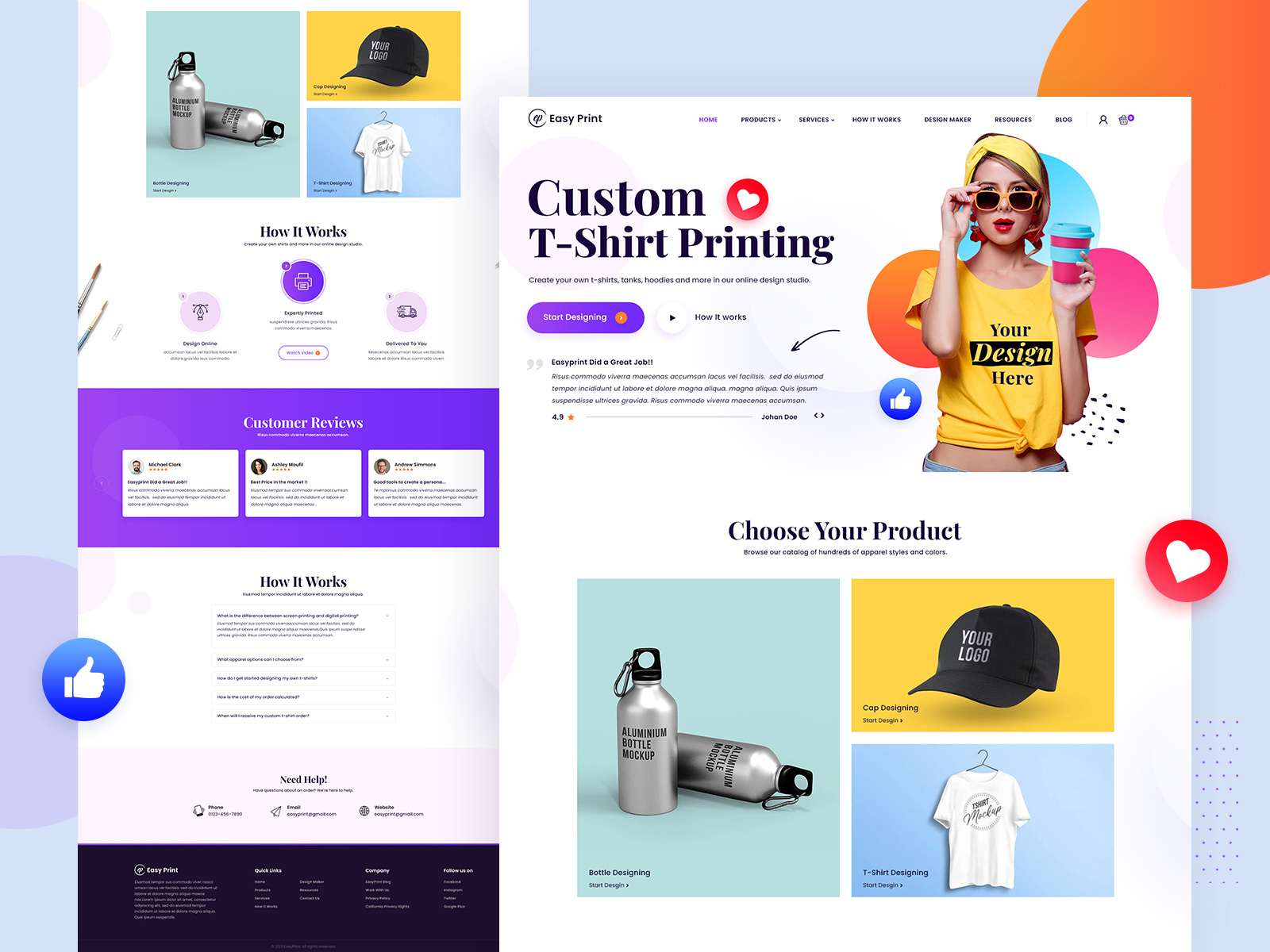 Online Printing Homepage Design by Manjeet Singh on Dribbble