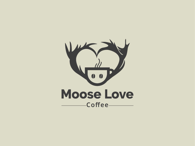 Moose love Coffee logo by Robeul Aoual Robin on Dribbble