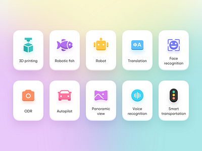 Main Icons Design of Popular Science Mini APP by Tenney Tang on Dribbble