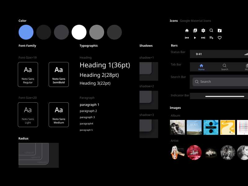 style guide by Claire Chen on Dribbble