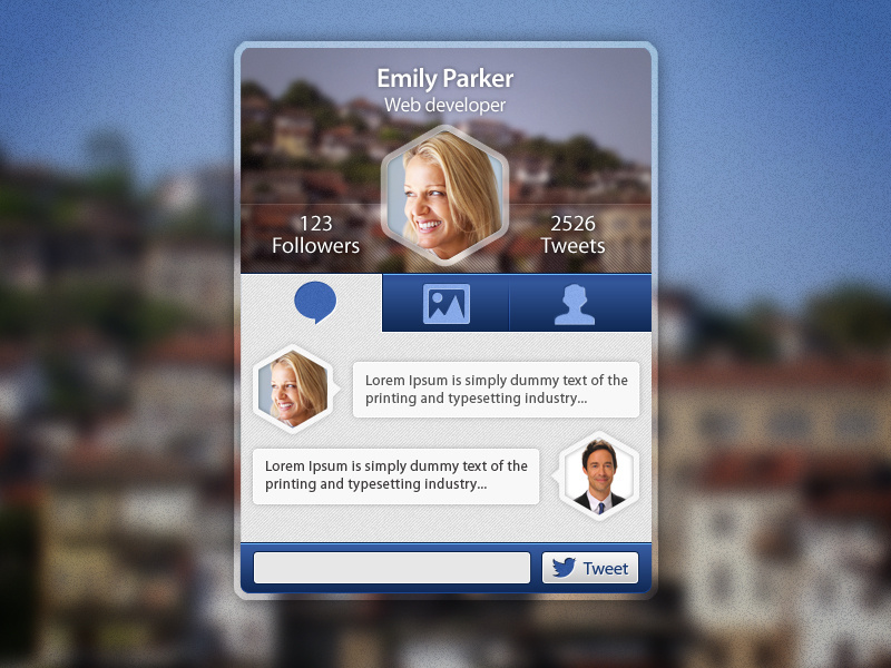 Profile Chat Concept by E-legance.net on Dribbble