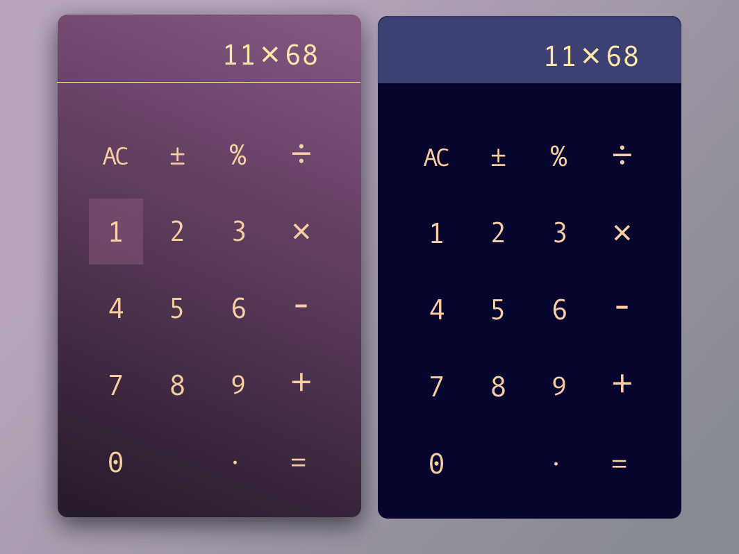 Calculator by Xingxin Chen on Dribbble