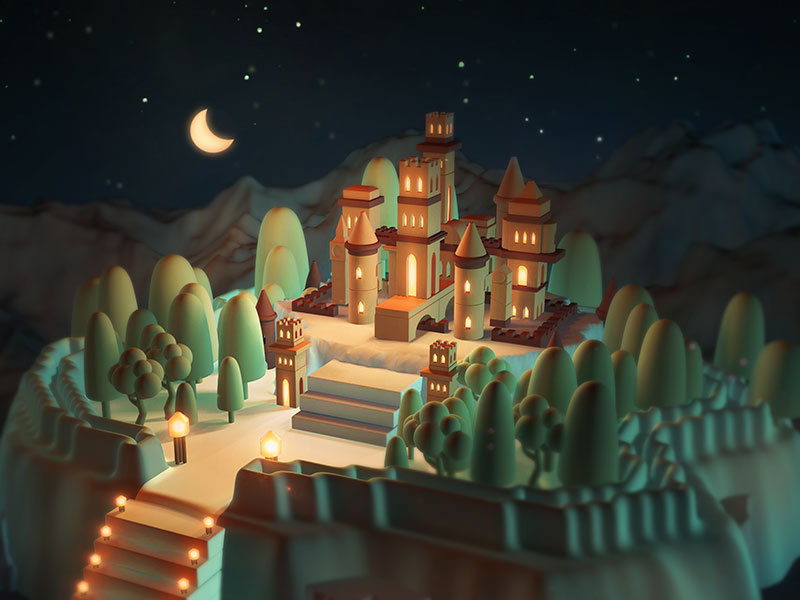 Little Castle by Sara He on Dribbble