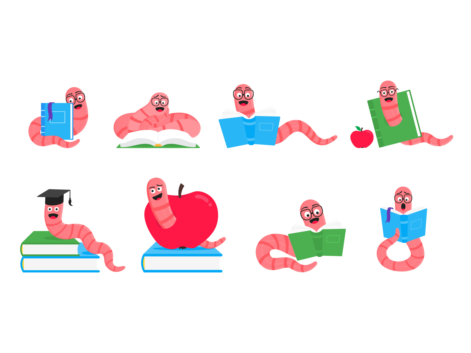 Bookworms attack! by Konstantin Mironov on Dribbble