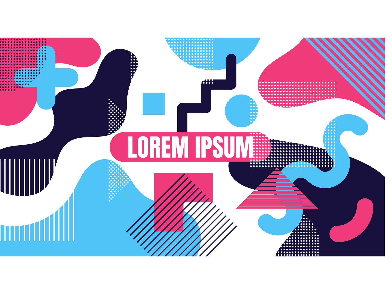 Geometric Background With Geometric Shapes And Curves Pattern By Konstantin Mironov On Dribbble
