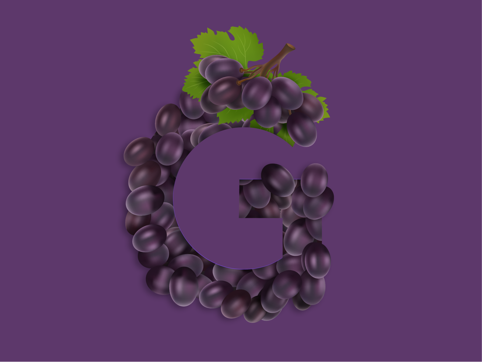 G for Grape by Janelle Lamothe on Dribbble