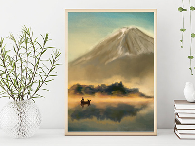 Mt. Fiji Painting by Isha on Dribbble