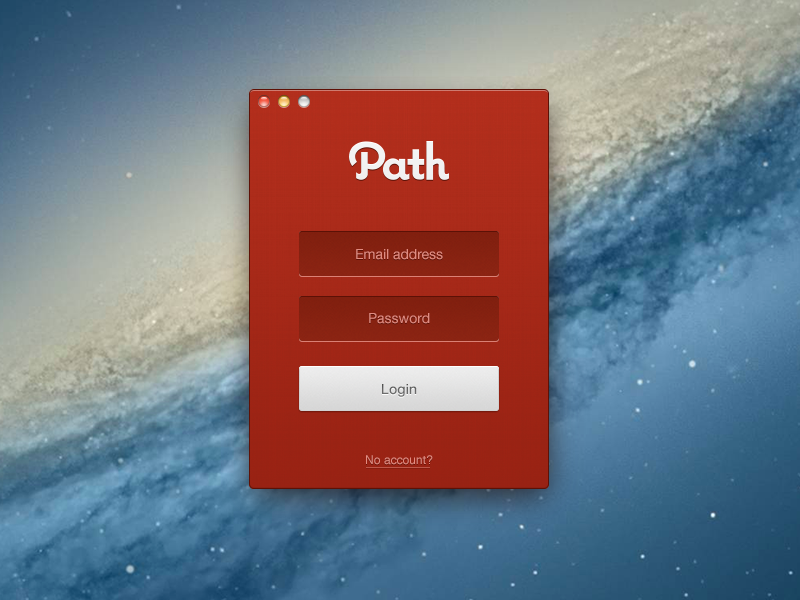 Path Login by Diego on Dribbble