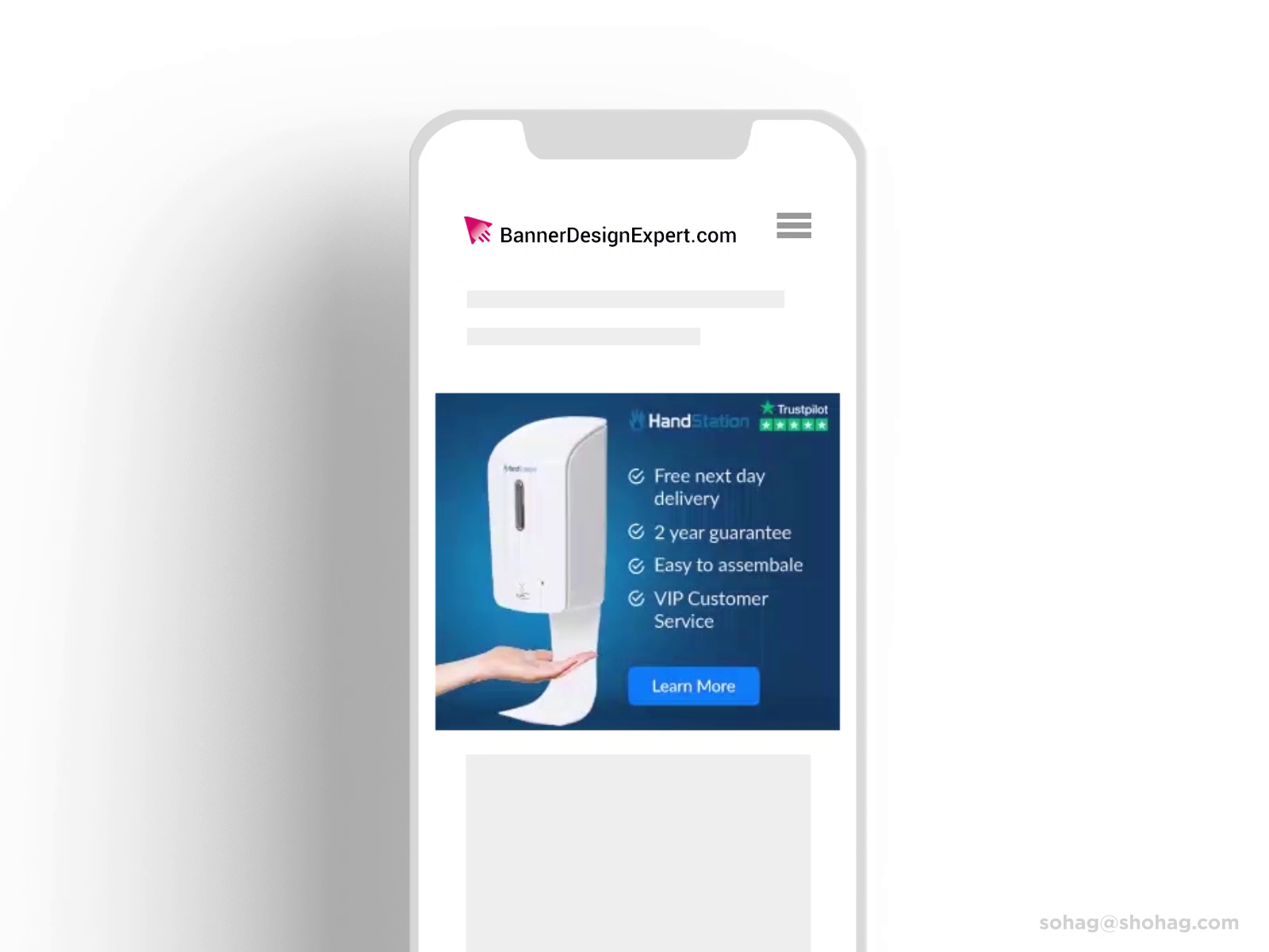 Ads for Hand Station | Animated HTML5 by Sohag on Dribbble