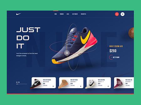 Nike Website Concept by Farzan Faruk for Rylic Studio on Dribbble