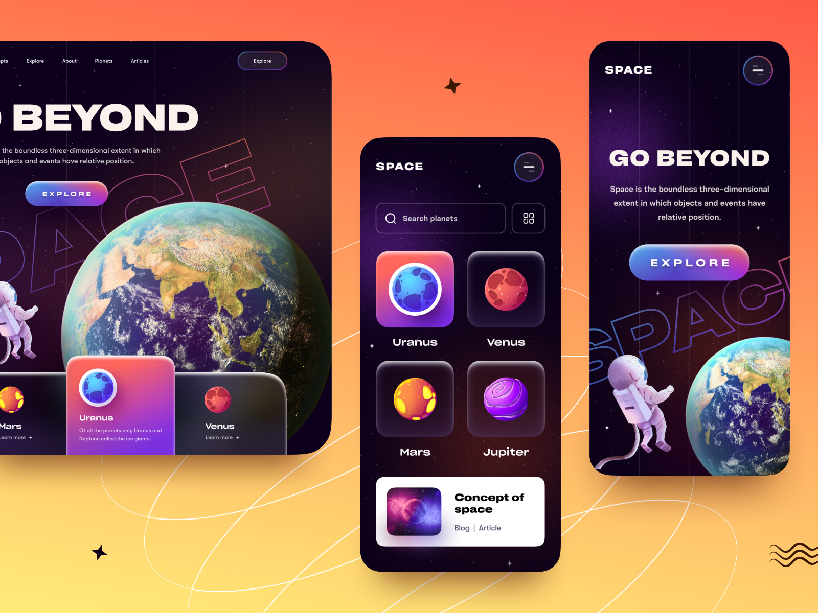 Space Website design by Farzan Faruk for Rylic Studio on Dribbble