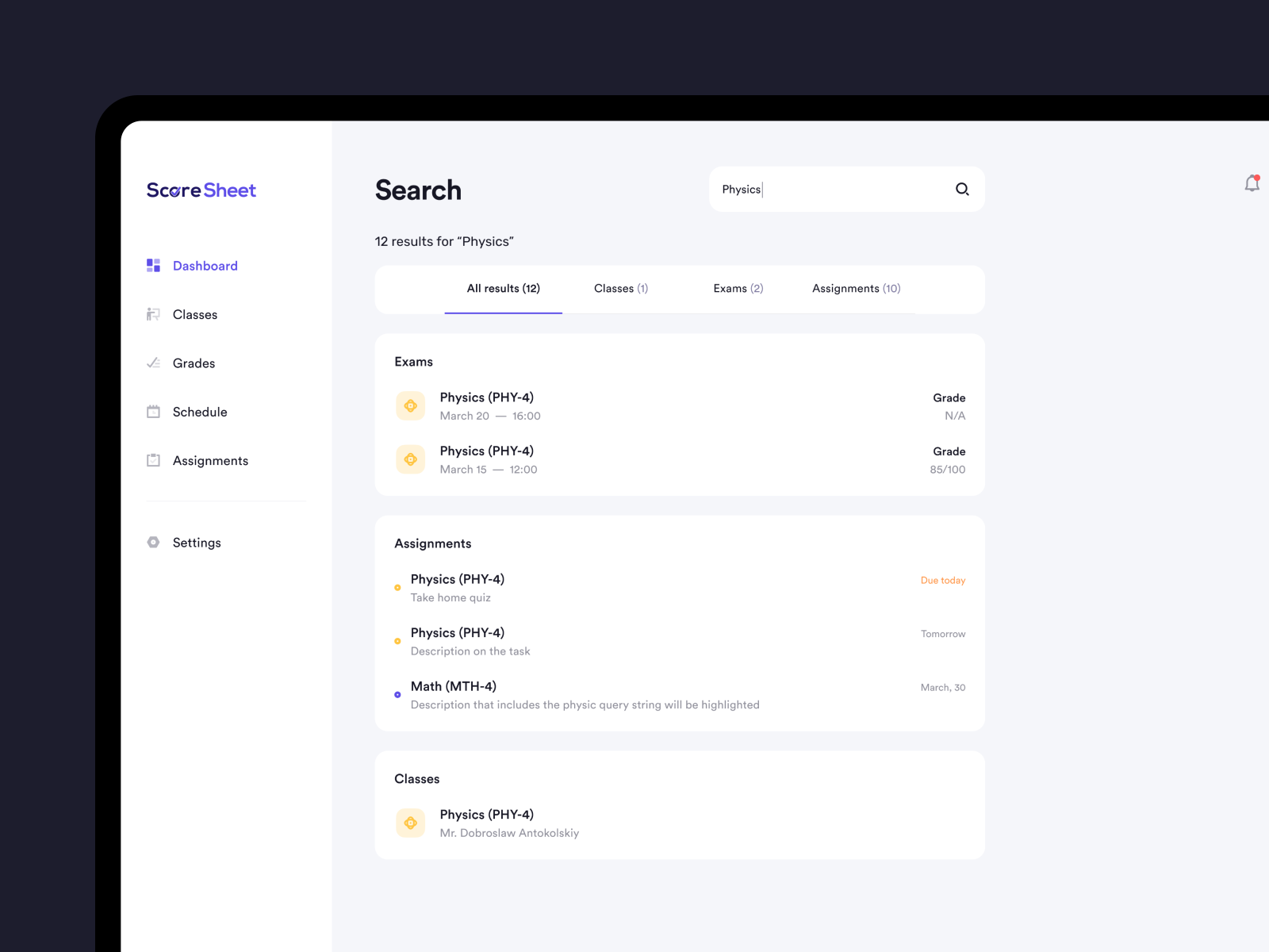 ScoreSheet – Search by Luka Bendic on Dribbble