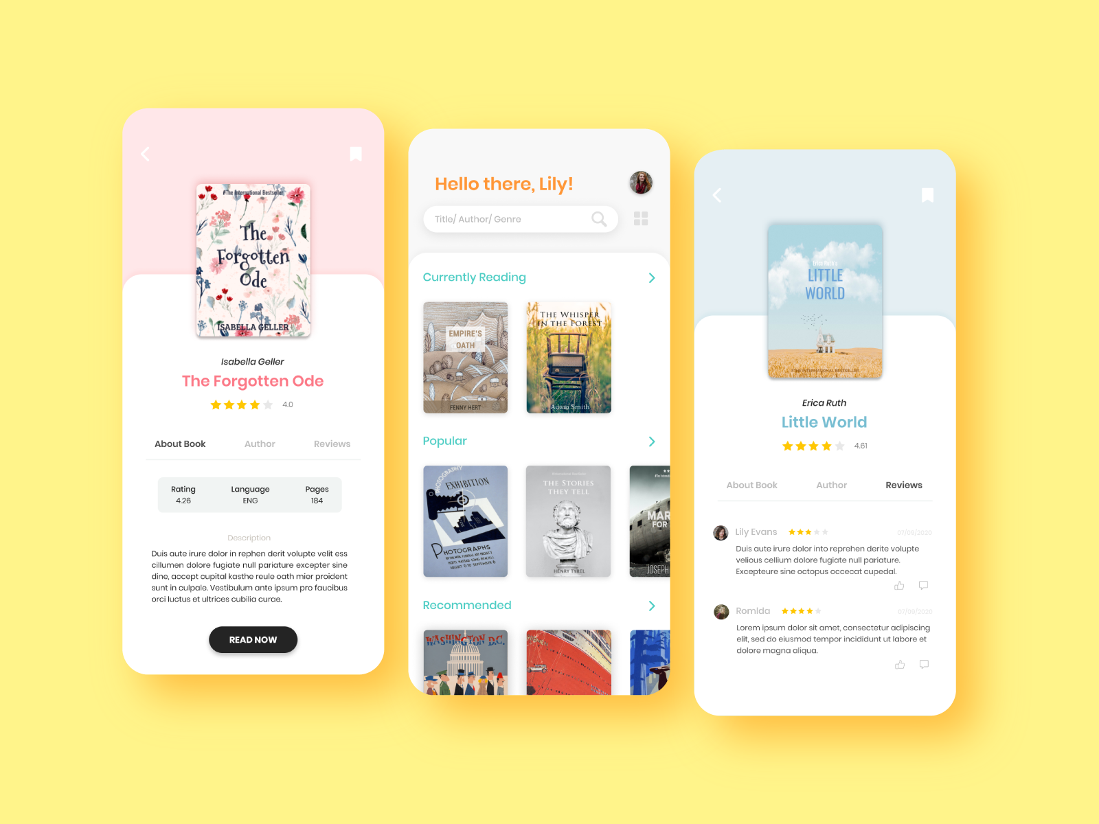 E Book Mobile App by Sushmita Meena on Dribbble