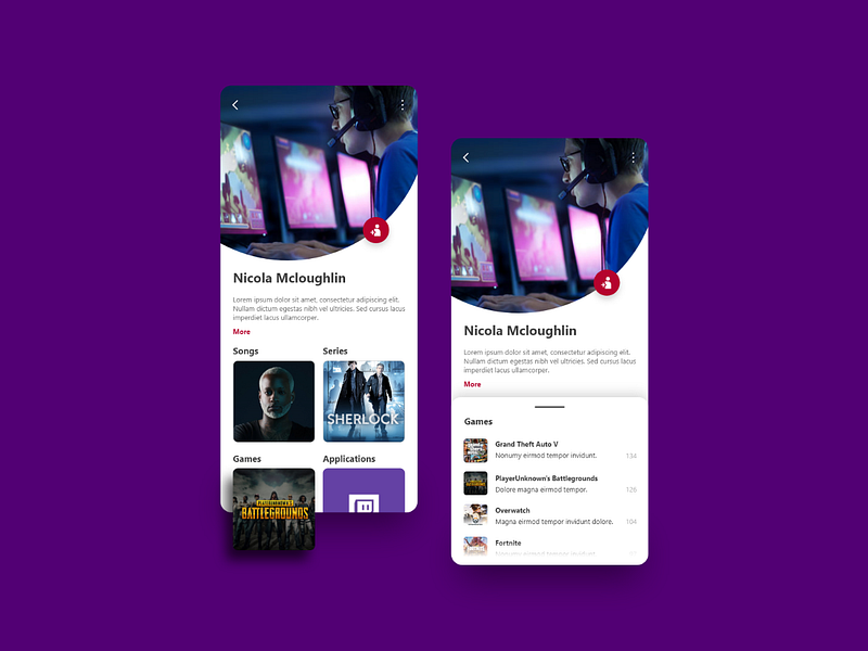 Concept Profile Page by Hakan Kızılkan on Dribbble