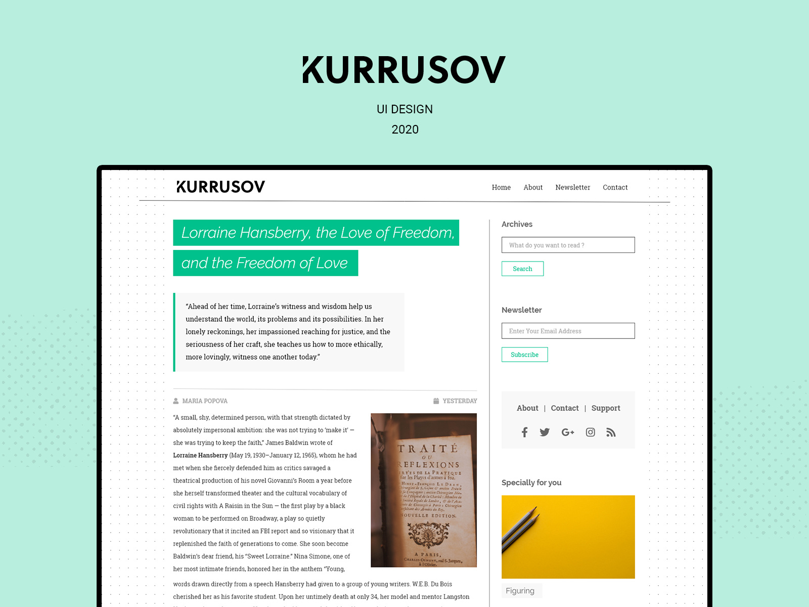 Blog Page Design by SPEC INDIA on Dribbble