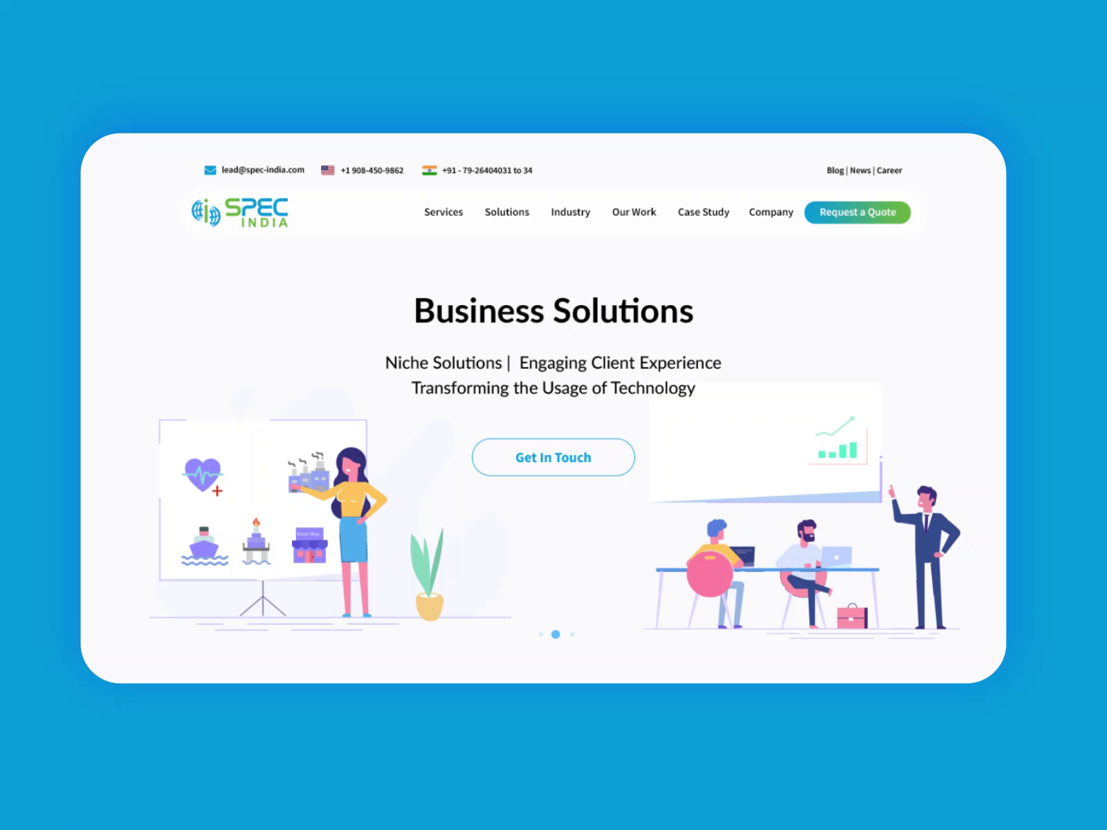 SPEC INDIA Business Solutions Website Design by SPEC INDIA on Dribbble