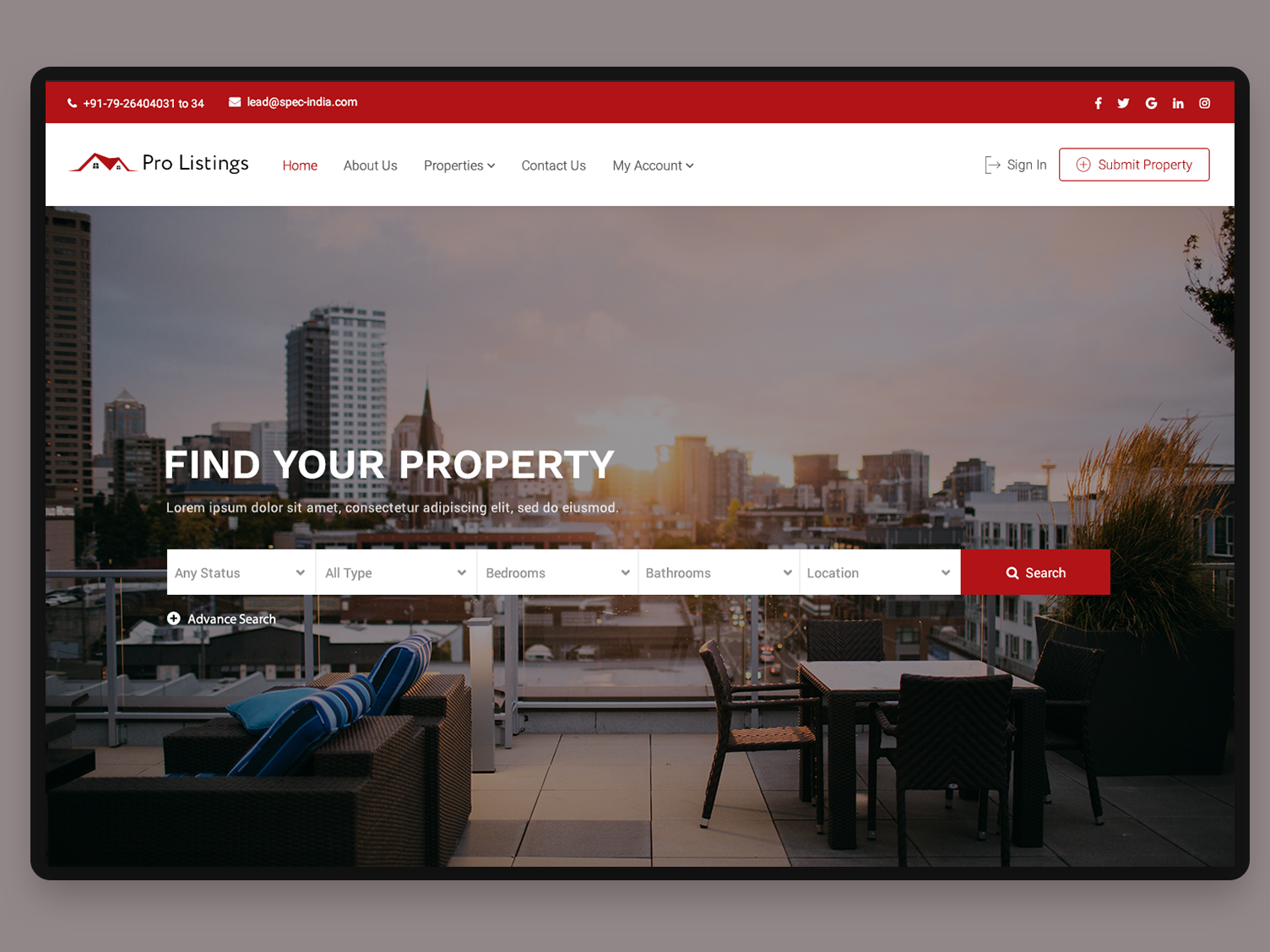 Propt Listings - Find Your Property by SPEC INDIA on Dribbble
