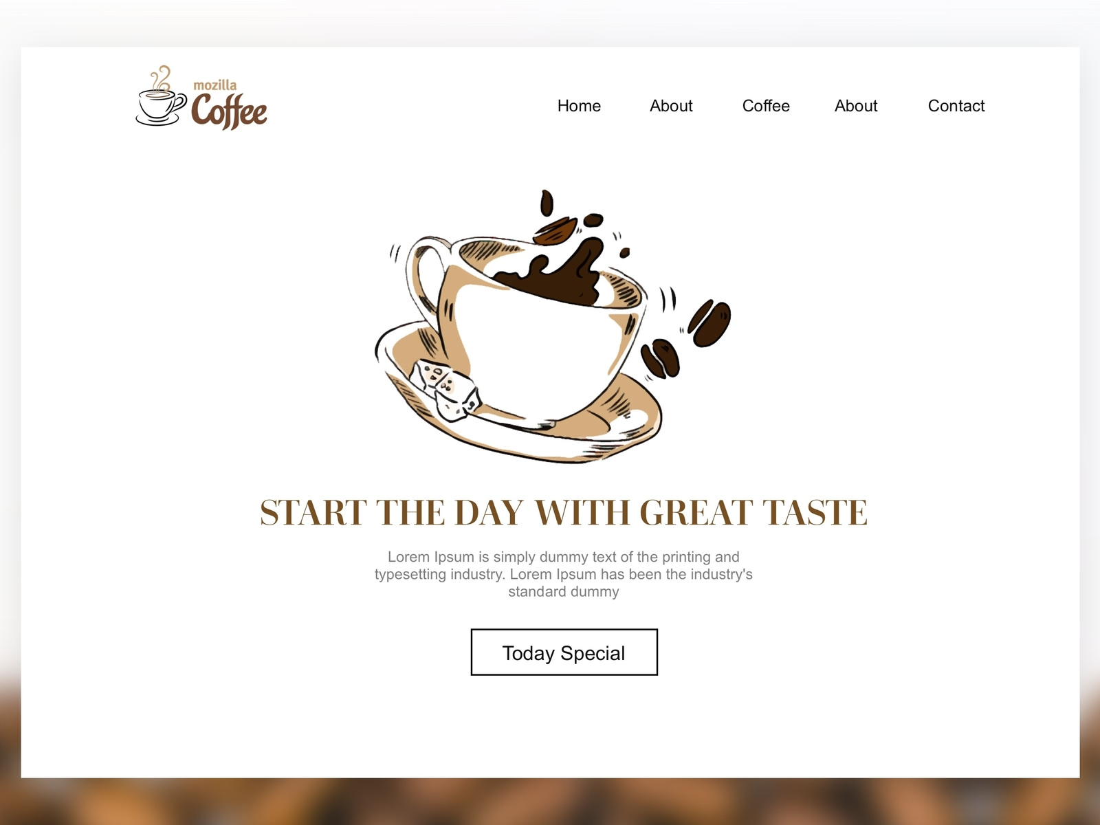 Coffee Website UI by Harpreet Singh on Dribbble
