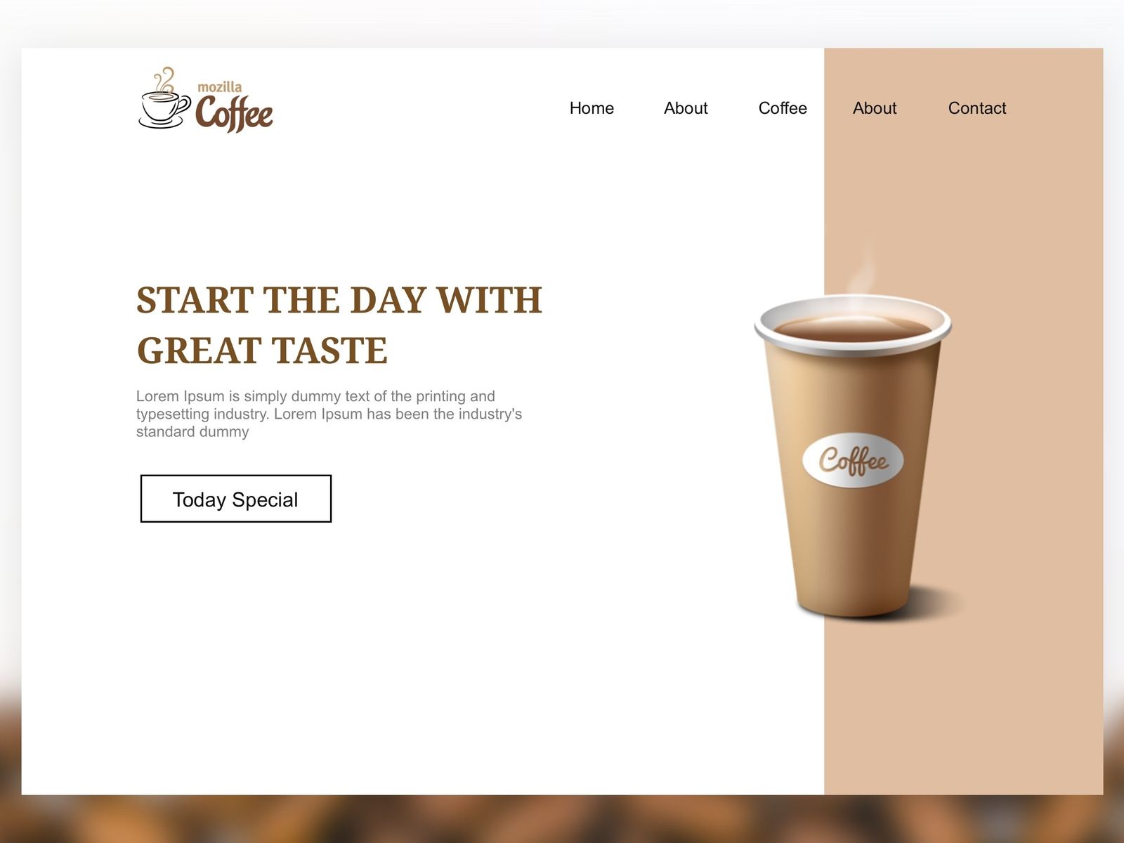 Coffee Website UI by Harpreet Singh on Dribbble