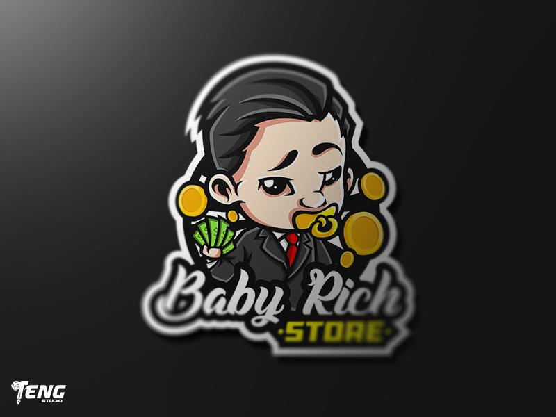 Baby Rich Store Mascot Character Vector by Teng Studio on Dribbble