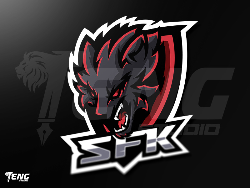 WOLF SFK MASCOT LOGO ESPORT SPORT CHARACTER VECTOR by Teng Studio on ...