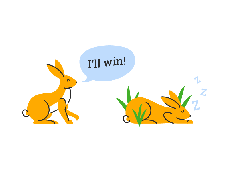 Boastful Rabbit & Lazy Rabbit by Laura Weiss on Dribbble