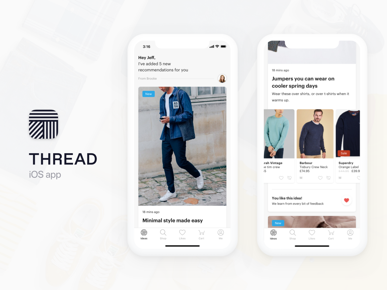 Thread iOS app by Jeff King on Dribbble