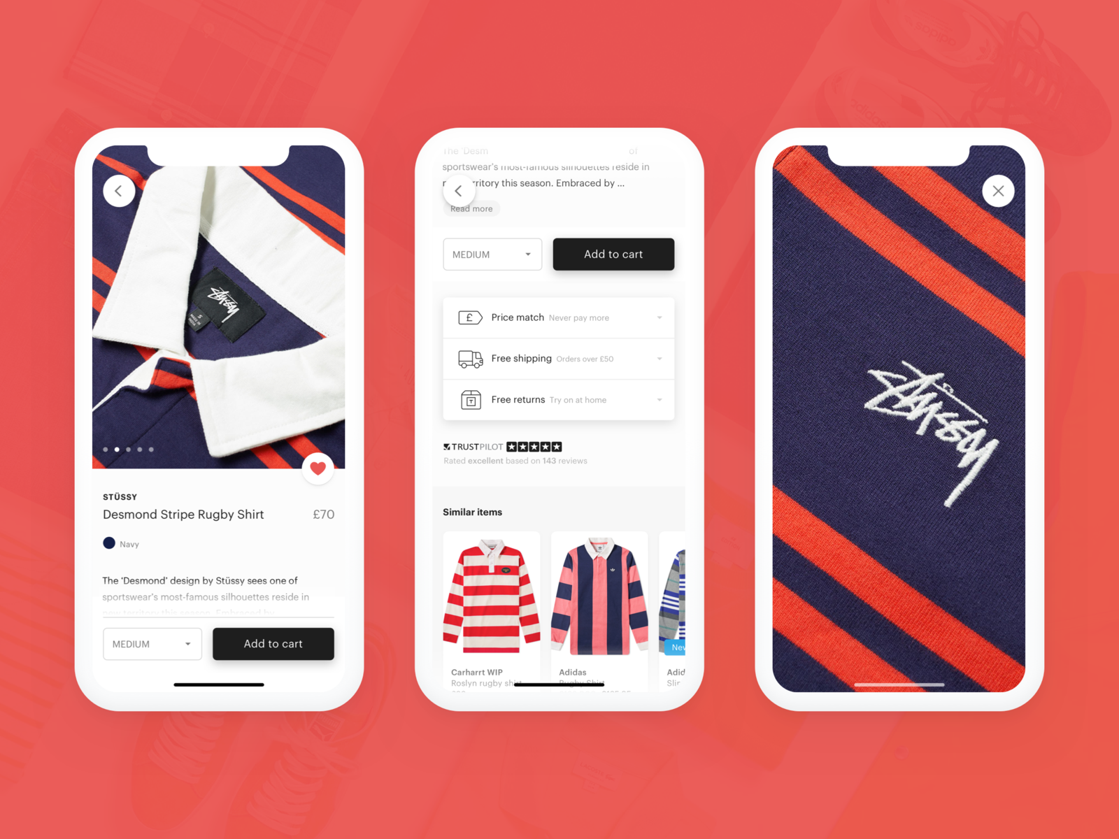 Thread app - Product page by Jeff King on Dribbble