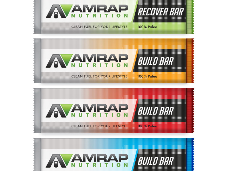 Amrap Bar packaging by Greg Simanson on Dribbble
