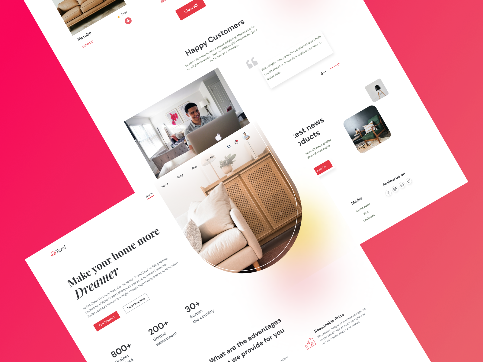 Furni - Furniture retail Website by Rahmatullah on Dribbble