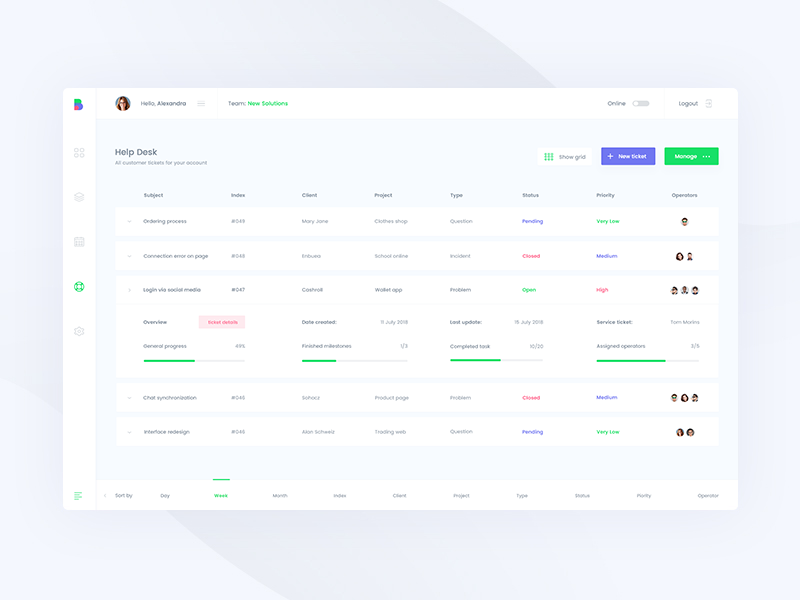 #3 Help desk - projects management by Jakub Drewniak on Dribbble