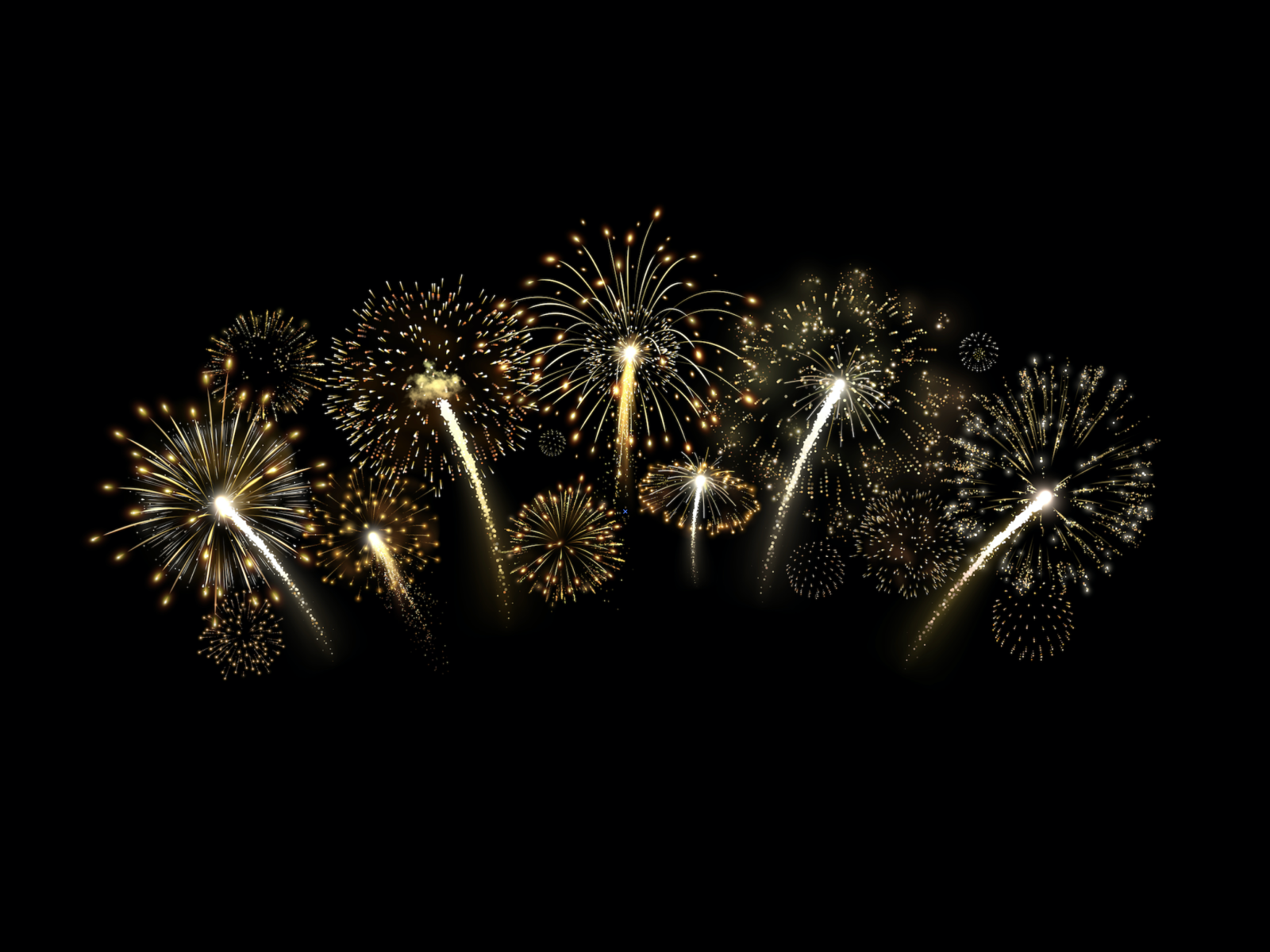 Gold Fireworks Background