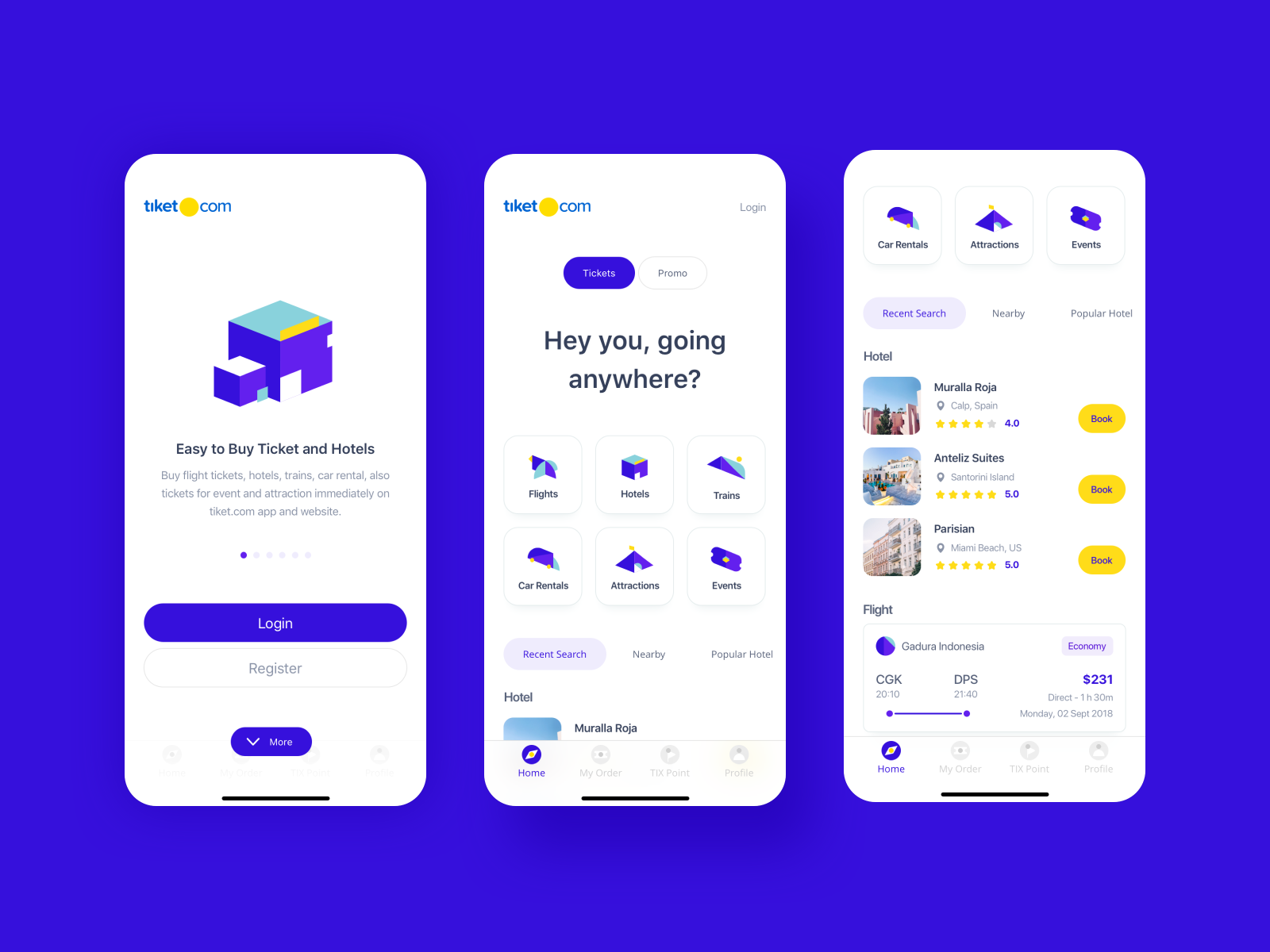 Tiket.com - Exploration by Fidafi for tiket design on Dribbble