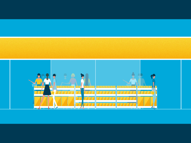 Shop & Customers {gif} by Shinsuke Matsumoto on Dribbble