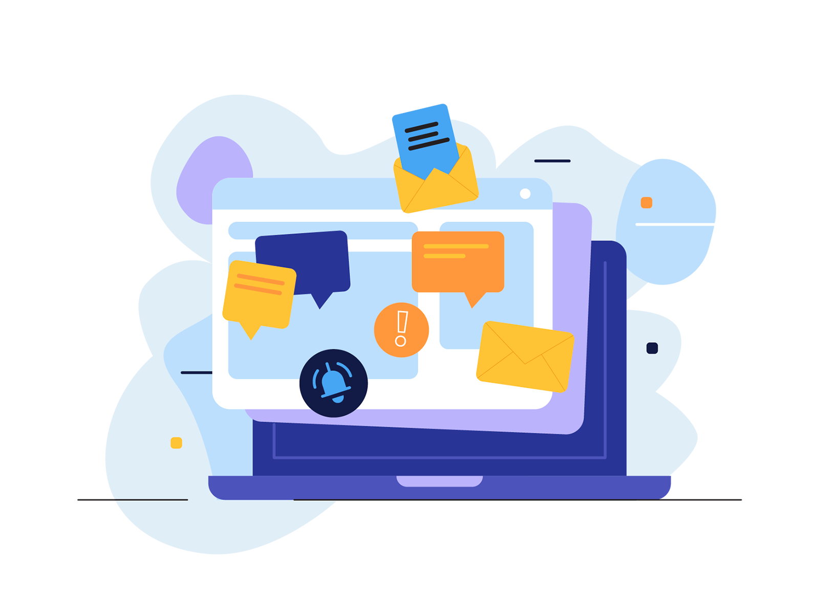 Illustration: digital asset management by Elena Nelyubina on Dribbble