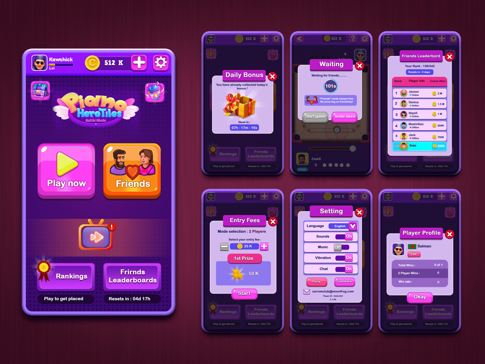 Game UI by Kawshick Biswas on Dribbble