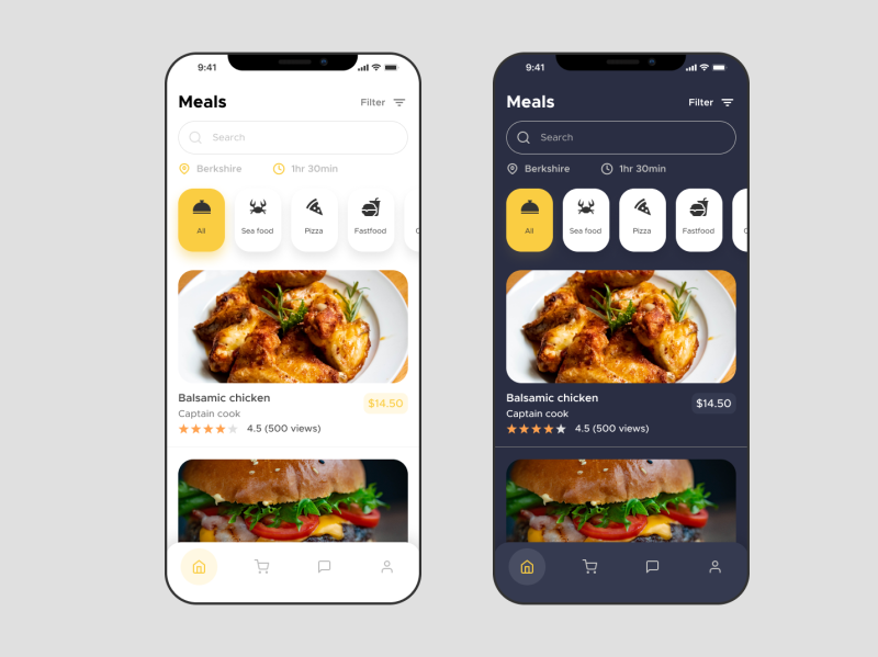 Food app screen by Creative Ferry on Dribbble